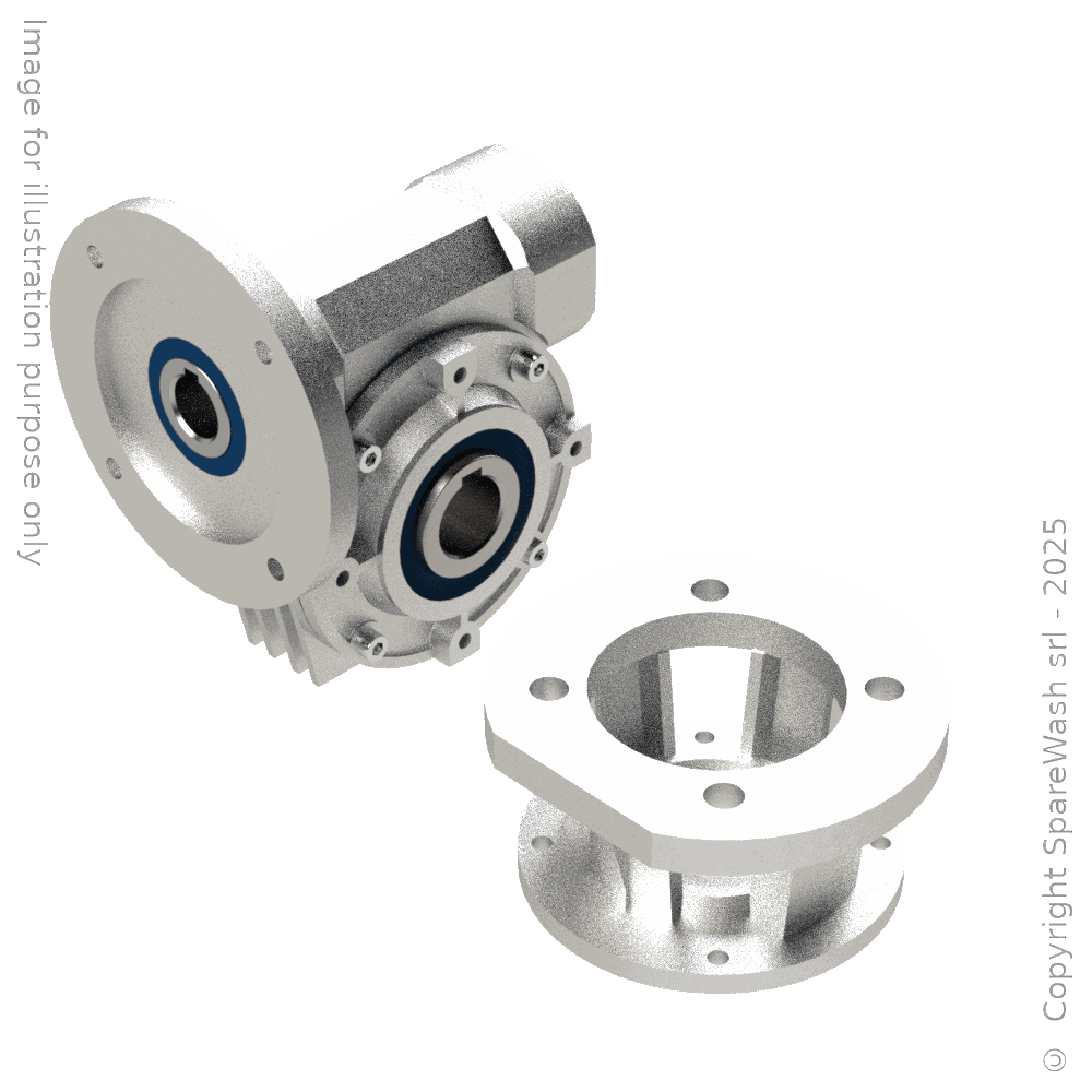 WORM GEARBOX BONFIGLIOLI VF 49F I:10 P80B14 HOLLOW SHAFT D25 | Sparewash