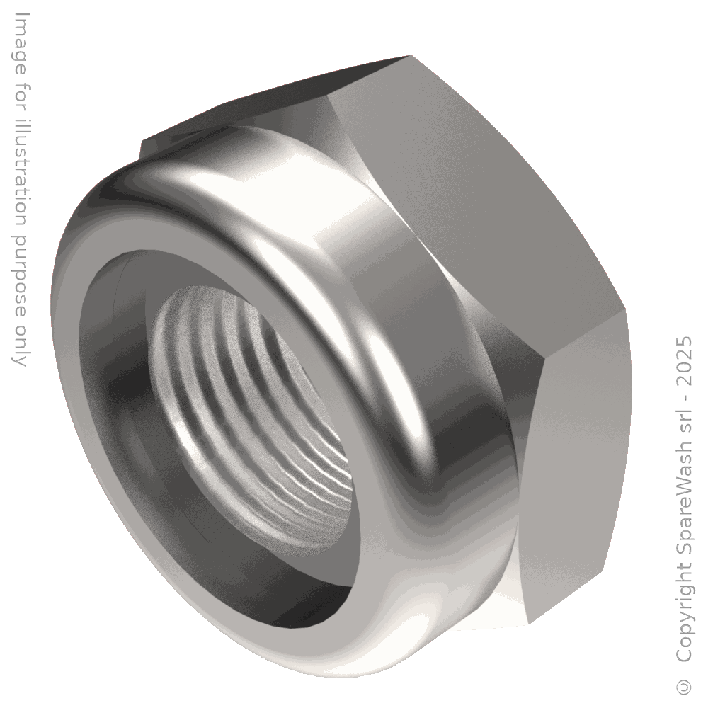 SELF-LOCKING NUT HIGH PROFILE M10 STAINLESS STEEL | Sparewash